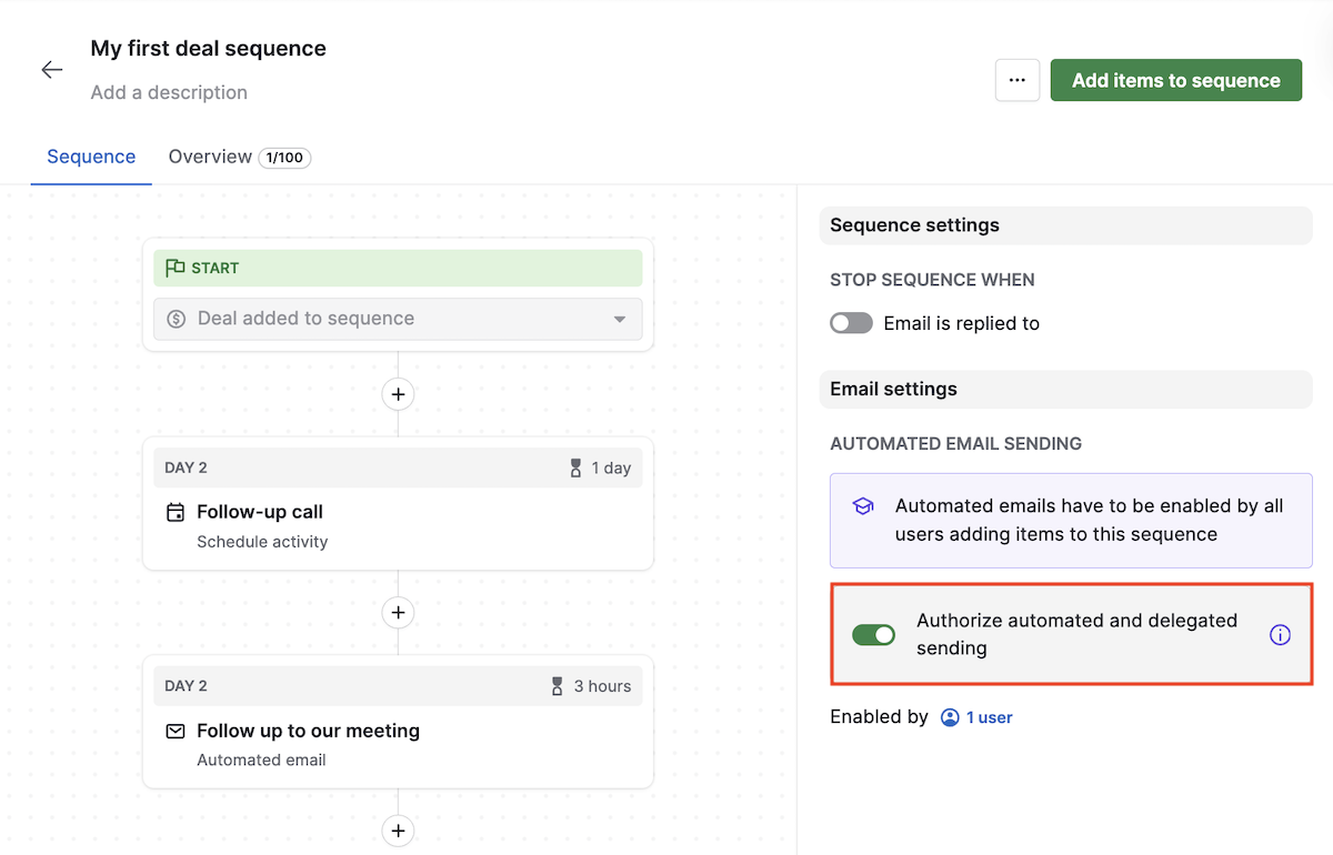 Sequences feature - Knowledge Base | Pipedrive